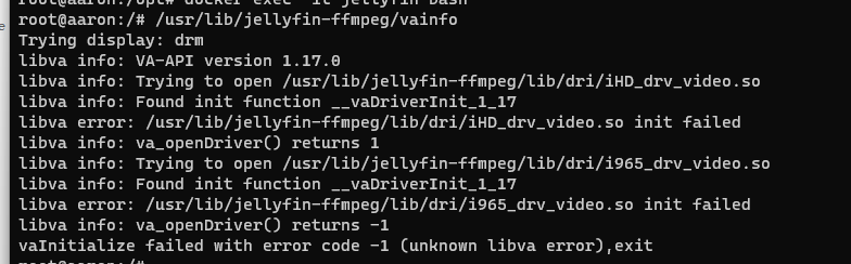 [Issue]: iHD init failed · Issue #9261 · jellyfin/jellyfin · GitHub