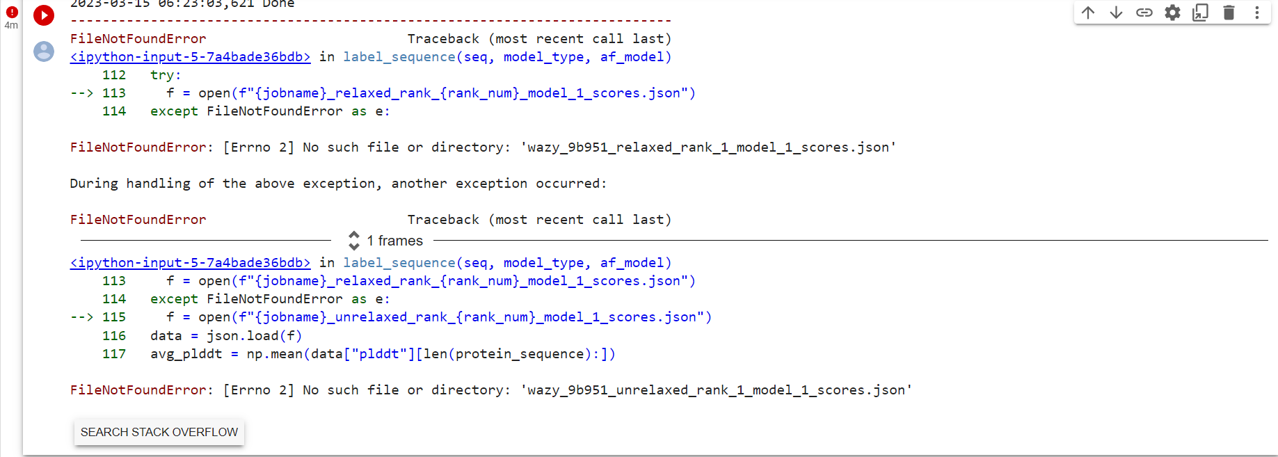 Error during "Set-up AlphaFold" step · Issue #413 · sokrypton/ColabFold · GitHub
