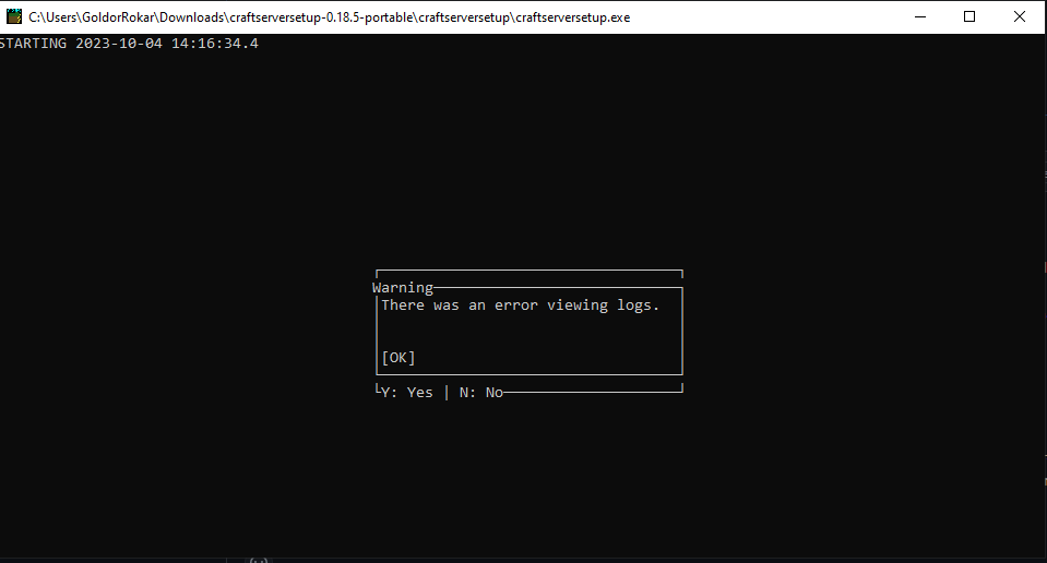 C:/C: Bug and Suggestions · Issue #4 · Enderbyte-Programs/CraftServerSetup · GitHub