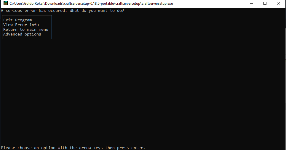 C:/C: Bug and Suggestions · Issue #4 · Enderbyte-Programs/CraftServerSetup · GitHub