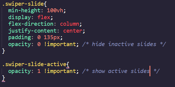 The "opacity: 0;" property does not apply to slides. · Issue #6740 · nolimits4web/swiper · GitHub