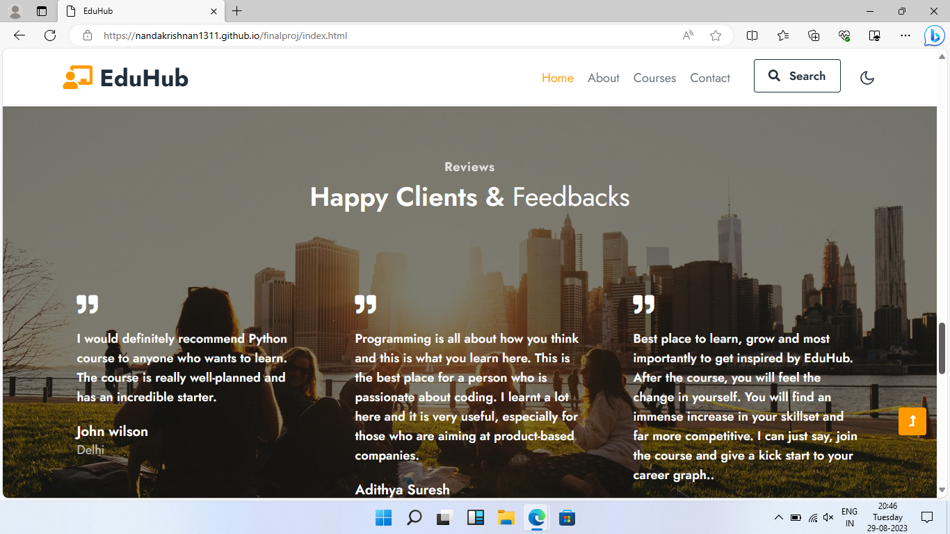 GitHub - nandakrishnan1311/finalproj: This is my final project.