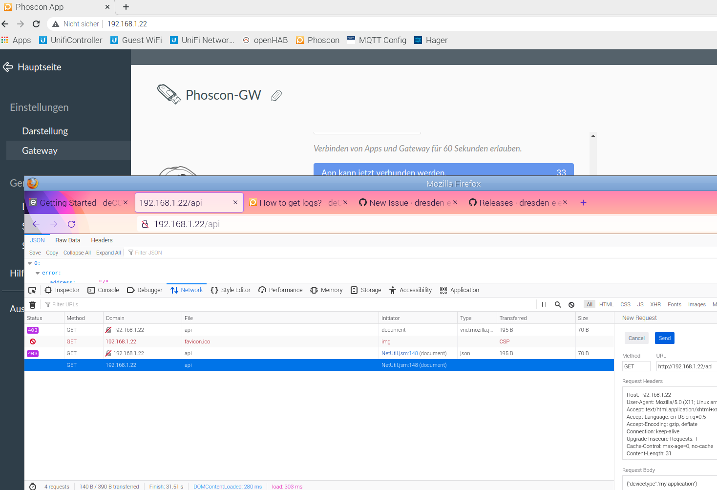 REST API Key Acquisition not working · Issue #6562 · dresden-elektronik/deconz-rest-plugin · GitHub