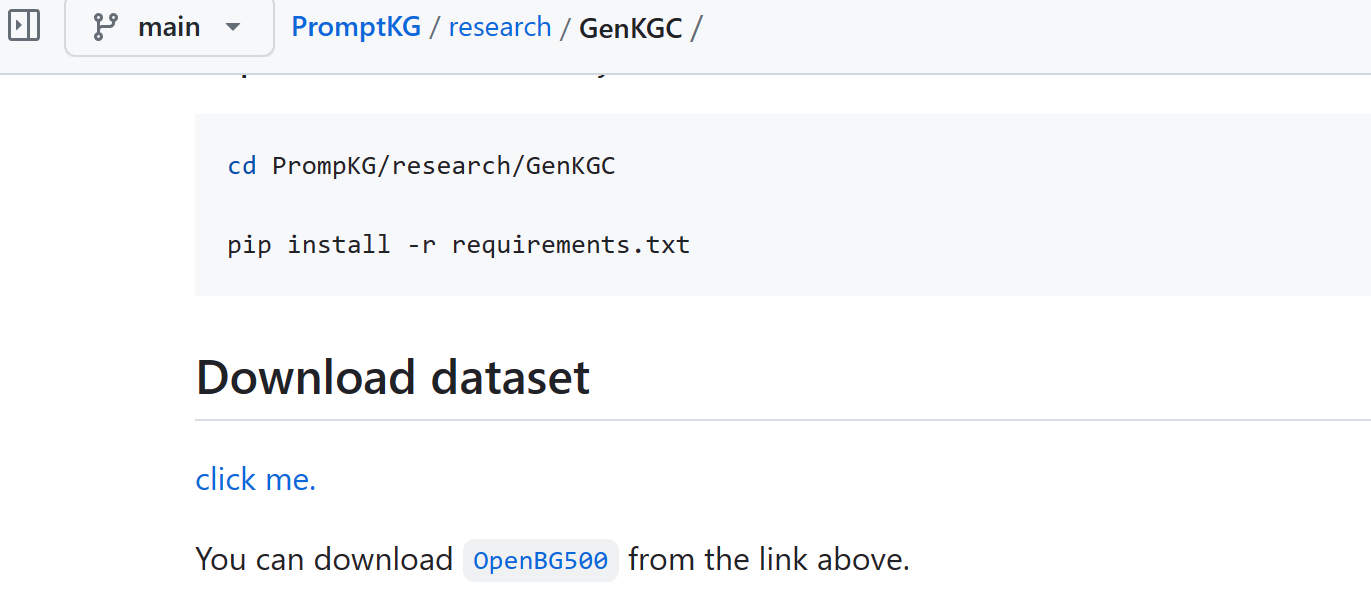 GenKGC中提供的数据集链接google derive需要权限 · Issue #30 · zjunlp/PromptKG · GitHub
