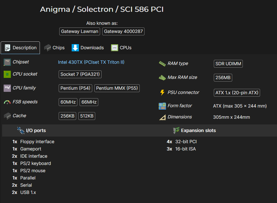 Please add support for Gateway 2000 P55C-233 in 86box · Issue #3578 · 86Box/86Box · GitHub