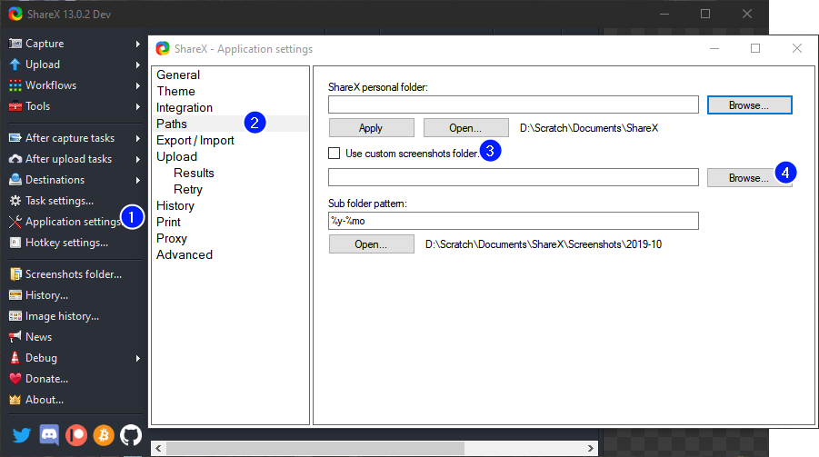 how to set the default save location of the images you take? · Issue #4444 · ShareX/ShareX · GitHub