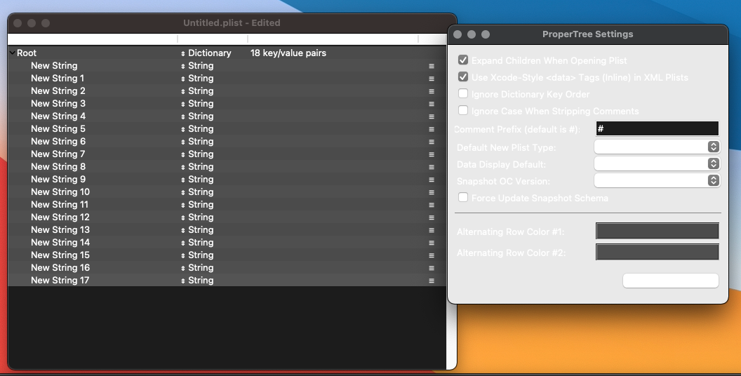 Text unreadable in dark appearance in Big Sur · Issue #68 · corpnewt/ProperTree · GitHub