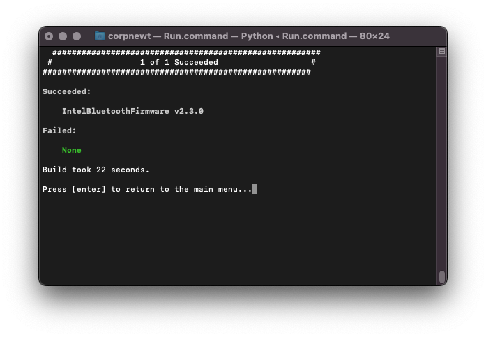 IntelBluetoothFirmware won't compile · Issue #42 · corpnewt/Lilu-and-Friends · GitHub