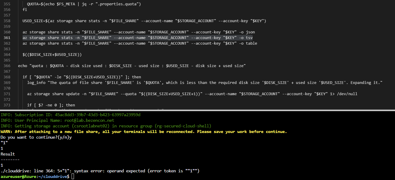 [BUG] clouddrive dependant on az cli default output set to tsv · Issue ...