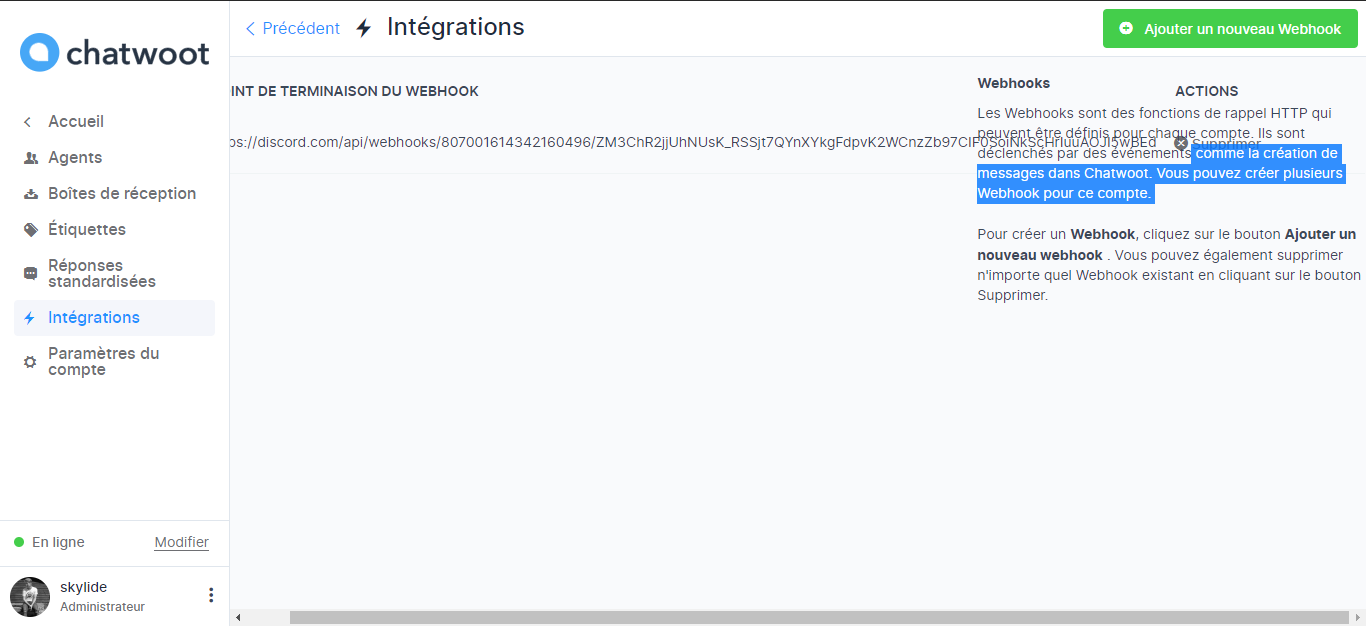 Fix url overflow on Webhook settings page · Issue #1773 · chatwoot/chatwoot · GitHub