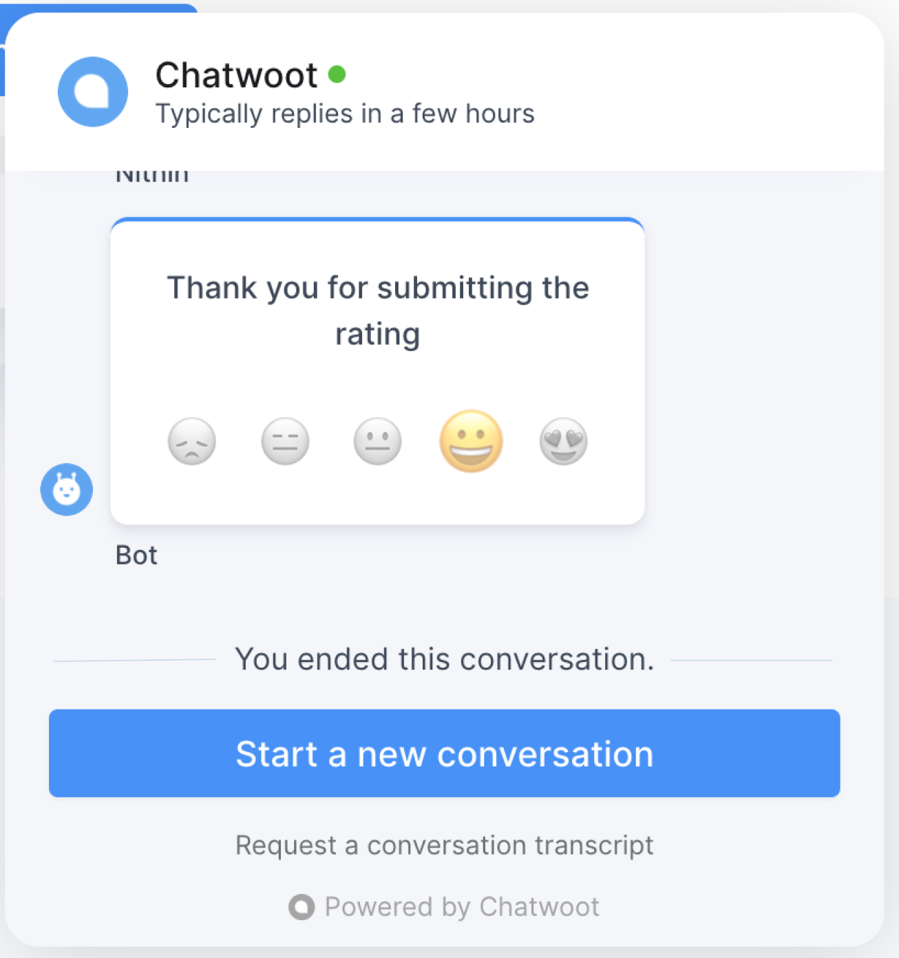 [CW-1867] Show conversation resolved message on widget · Issue #2914 · chatwoot/chatwoot · GitHub
