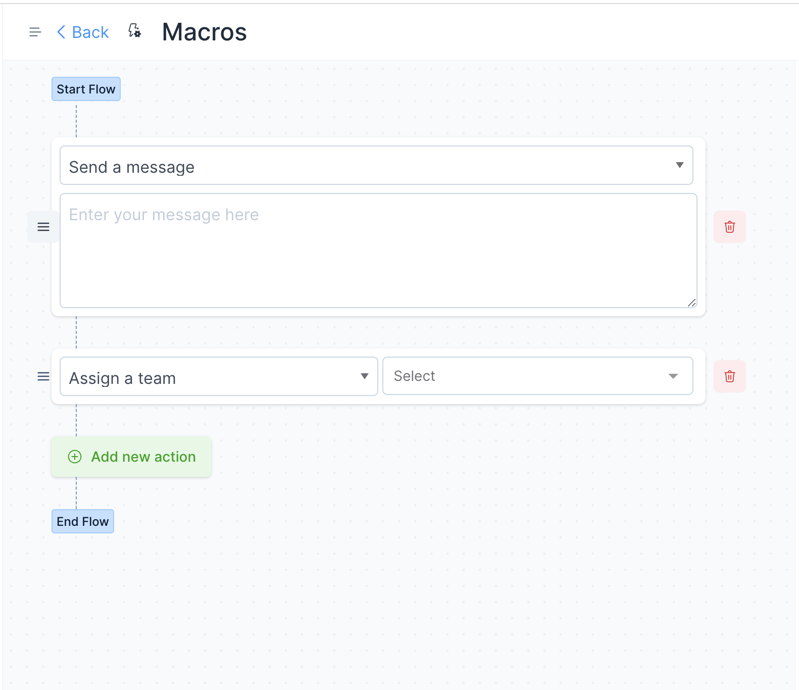 Inconsistent design in Macros · Issue #6167 · chatwoot/chatwoot · GitHub