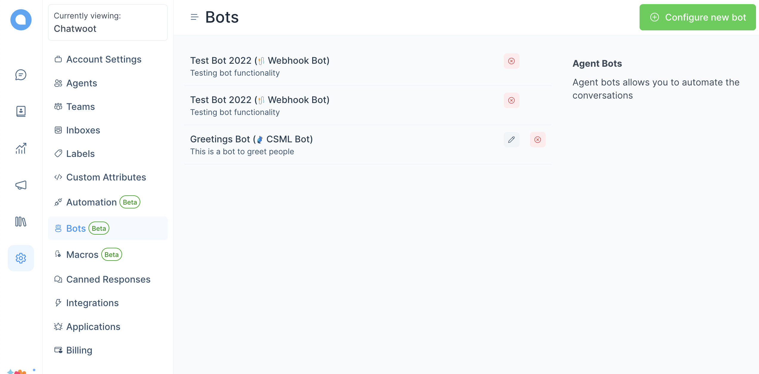 In-Built Bot · Issue #6114 · chatwoot/chatwoot · GitHub