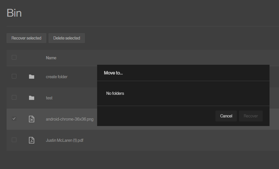 Recover file - Tree view does not allow user to select the bucket root · Issue #1151 · ChainSafe ...