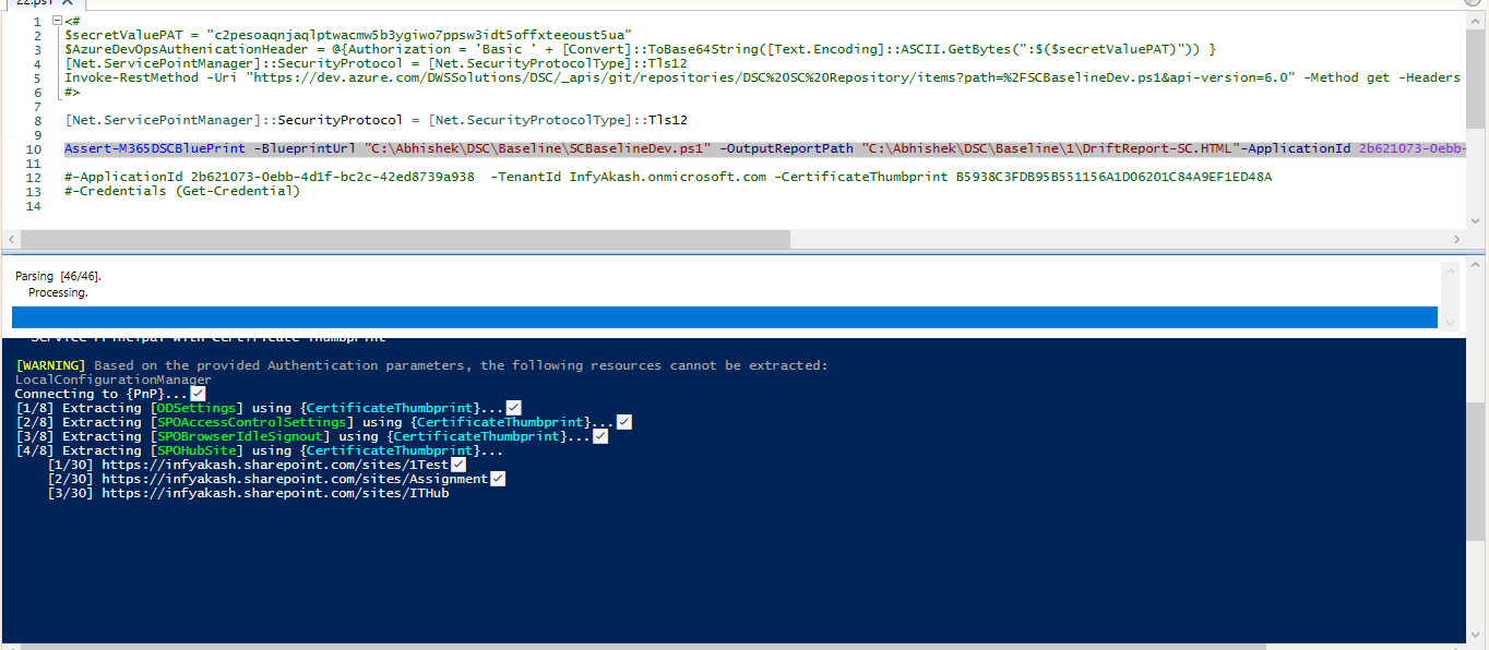 Error while running "Assert-M365DSCBlueprint" command. · Issue #3258 · microsoft/Microsoft365DSC ...