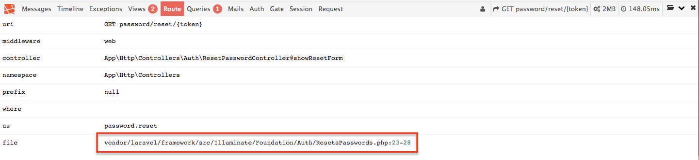 [Feature Request] View & Route by click open IDE · Issue #765 · barryvdh/laravel-debugbar · GitHub