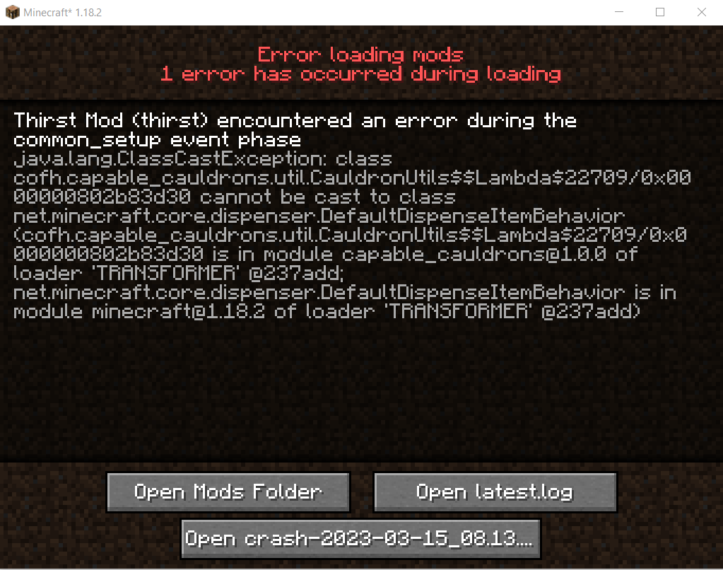 Compatibility problem with Capable Cauldrons · Issue #12 · ghen-git/Thirst-Mod · GitHub