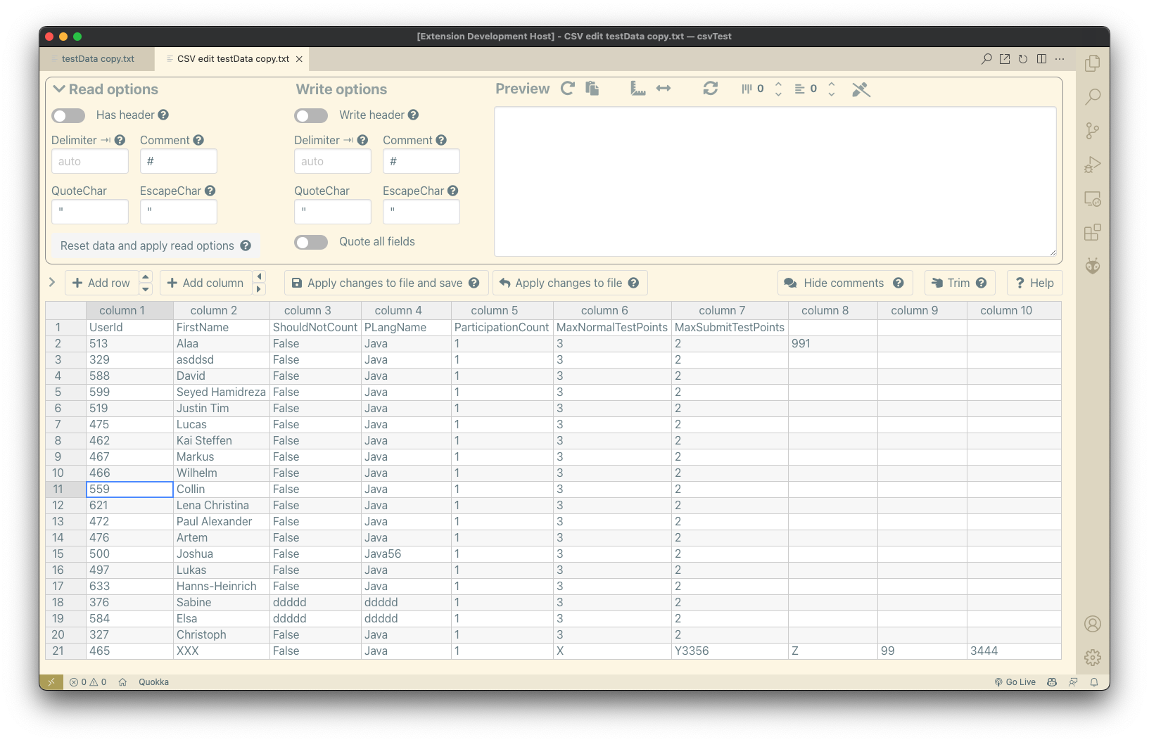 Change Bulma css to VSCode Webview Ui Toolkit · Issue #73 · janisdd/vscode-edit-csv · GitHub