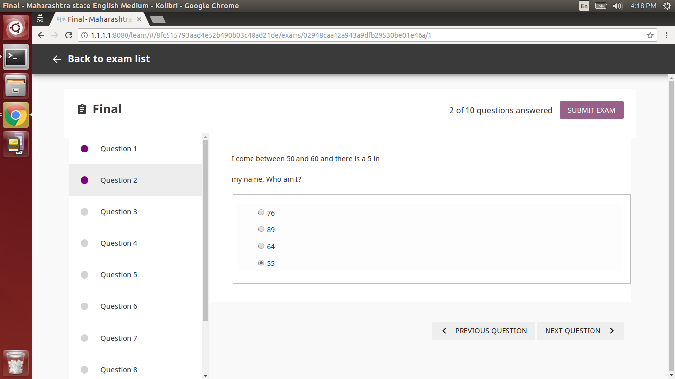 Invalid exam report · Issue #2426 · learningequality/kolibri · GitHub