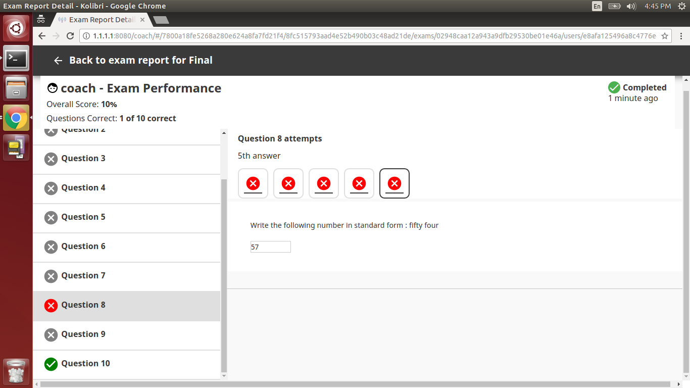 Invalid exam report · Issue #2426 · learningequality/kolibri · GitHub