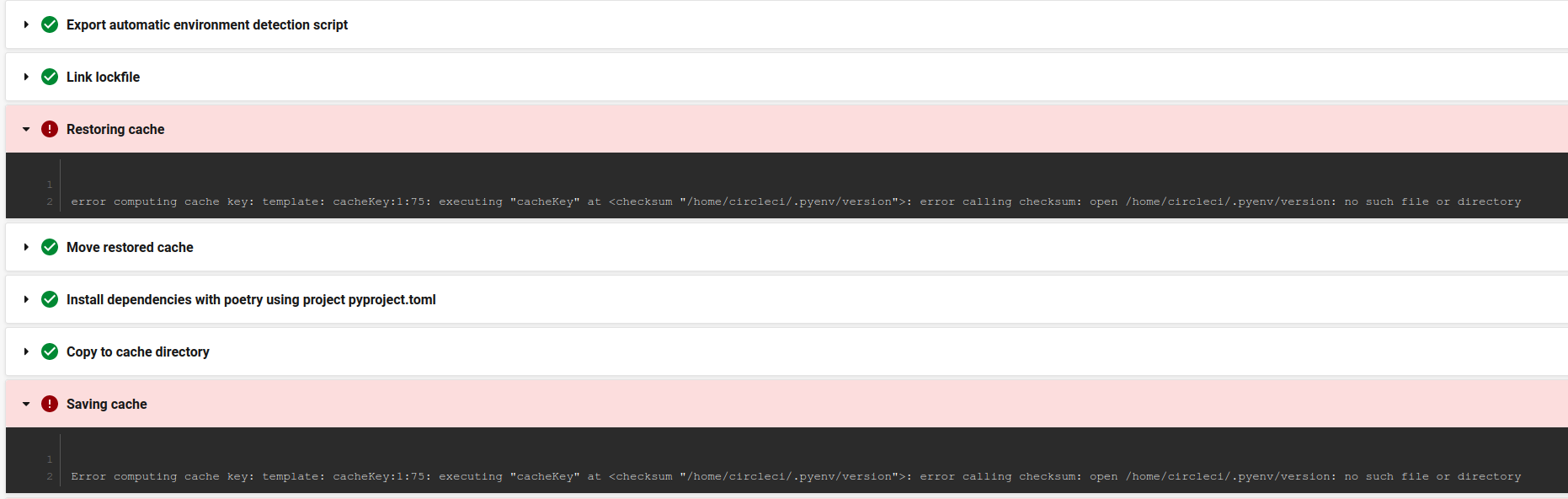 Error saving and restoring pyenv cache from a machine executor · Issue #99 · CircleCI-Public ...