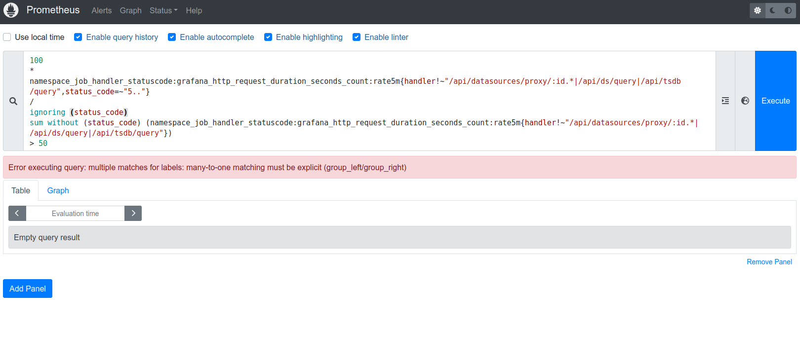[grafana Mixin] Many To One Promql Require Explicit Grouping · Issue 61664 · Grafana Grafana