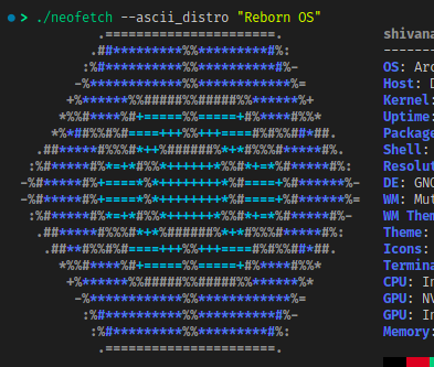 Fix RebornOS logo by shivanandvp · Pull Request #2358 · dylanaraps/neofetch · GitHub
