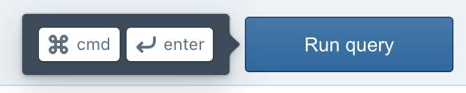 'Run query' hover state on the 'Tables' page does not match the one on the 'SQL runner' page ...