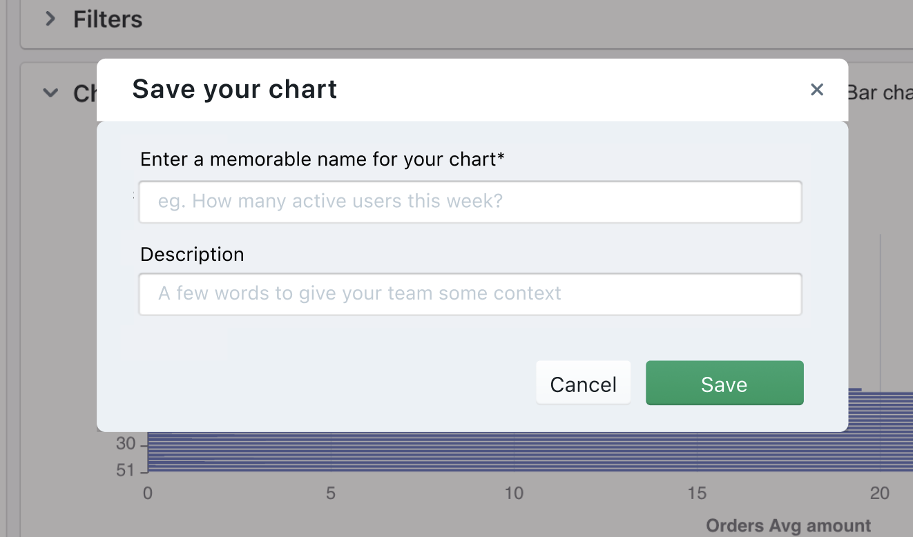 Add a description field to 'save chart' modal. · Issue #1679 · lightdash/lightdash · GitHub