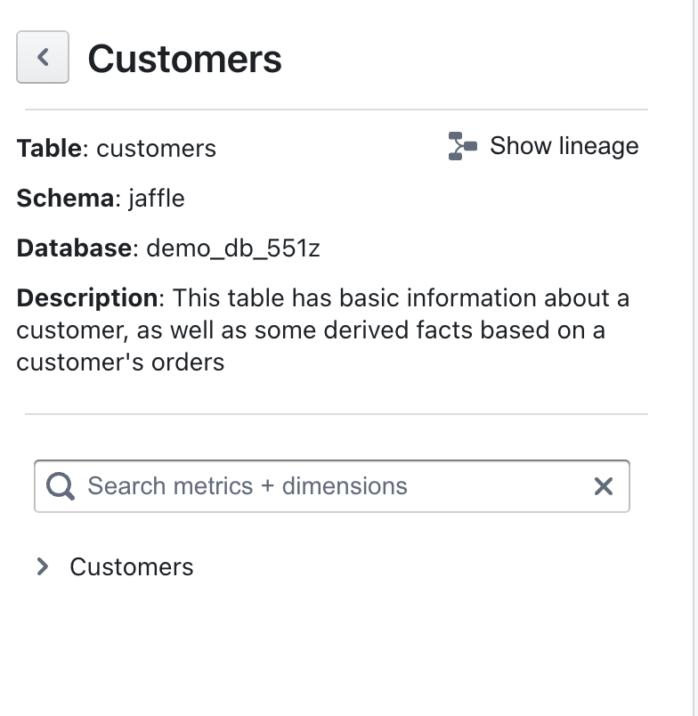 Remove 'tree' structure on sidebar if we are displaying only one table. · Issue #1888 ...