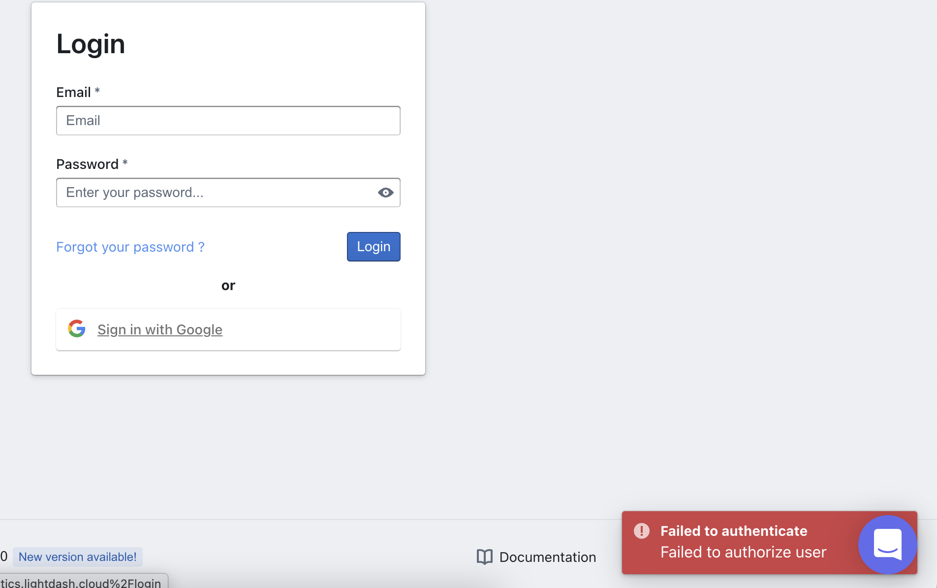 Unhelpful error message when you try to sign in with Google for the ...