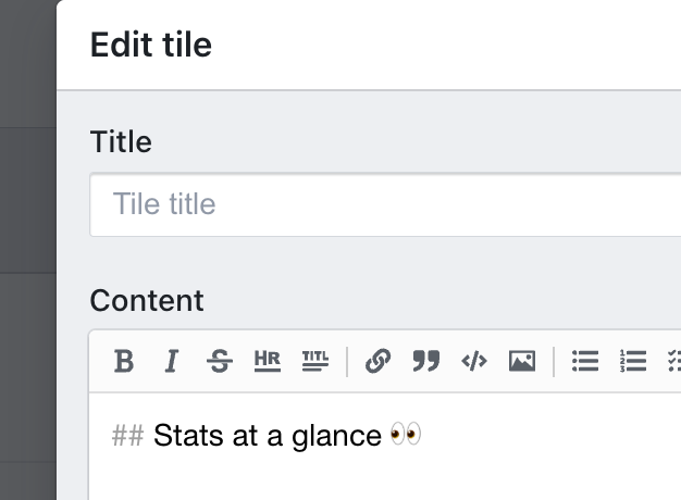 Update spacing around titles on dashboard markdown tiles. · Issue #3174 ...