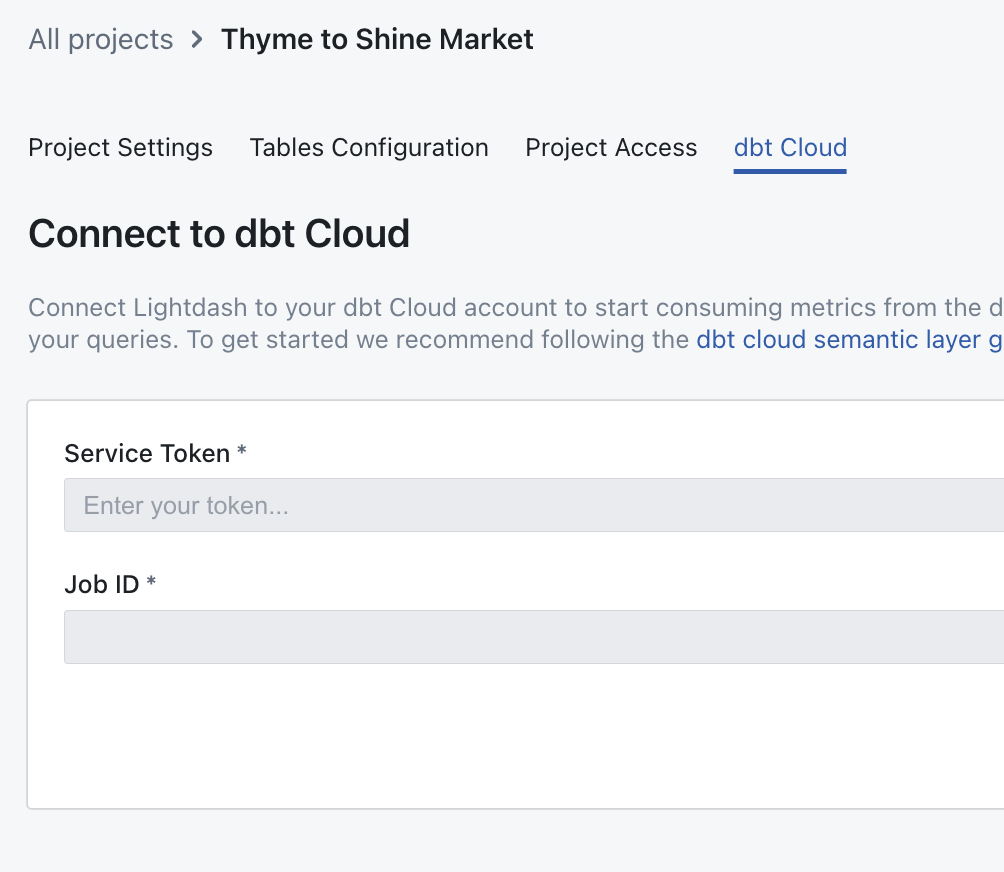 Remove headings under the Project Settings tabs · Issue #3896 · lightdash/lightdash · GitHub