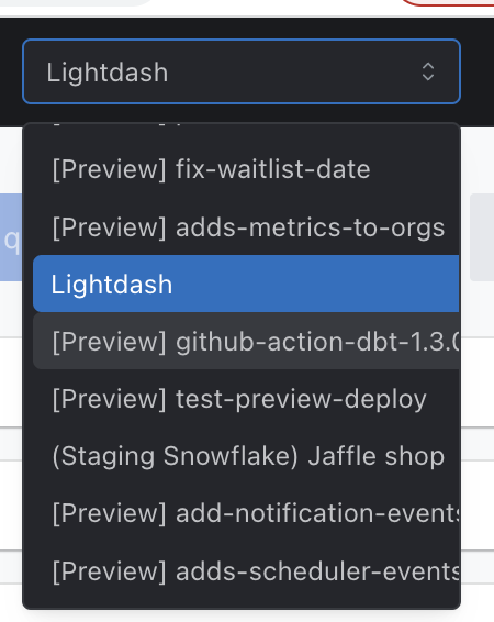 There is no overflow or wrapping in the project dropdown · Issue #5366 · lightdash/lightdash ...