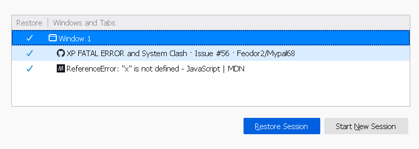 XP FATAL ERROR and System Clash · Issue #56 · Feodor2/Mypal68 · GitHub