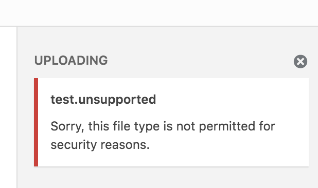 File Block Doesnt Handle Unsupported Upload Error · Issue 23579 · Wordpressgutenberg · Github 4043