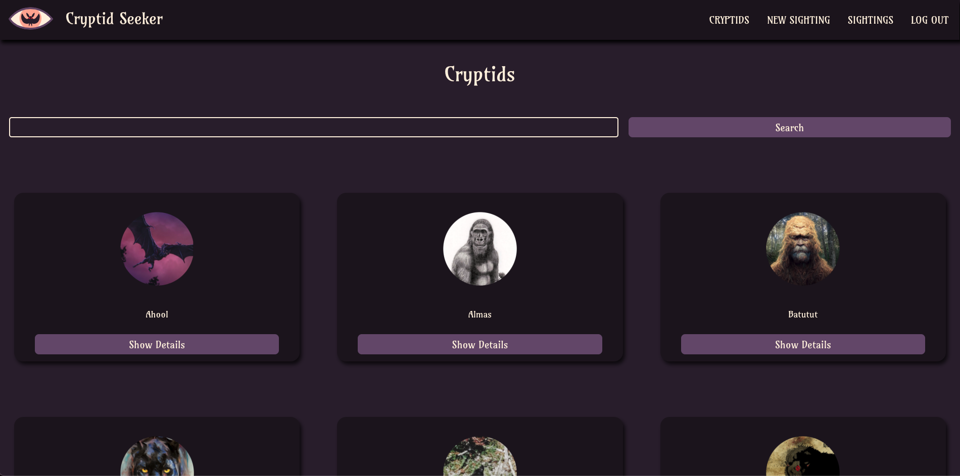GitHub - MendersGame/front-end-cryptid-seeker