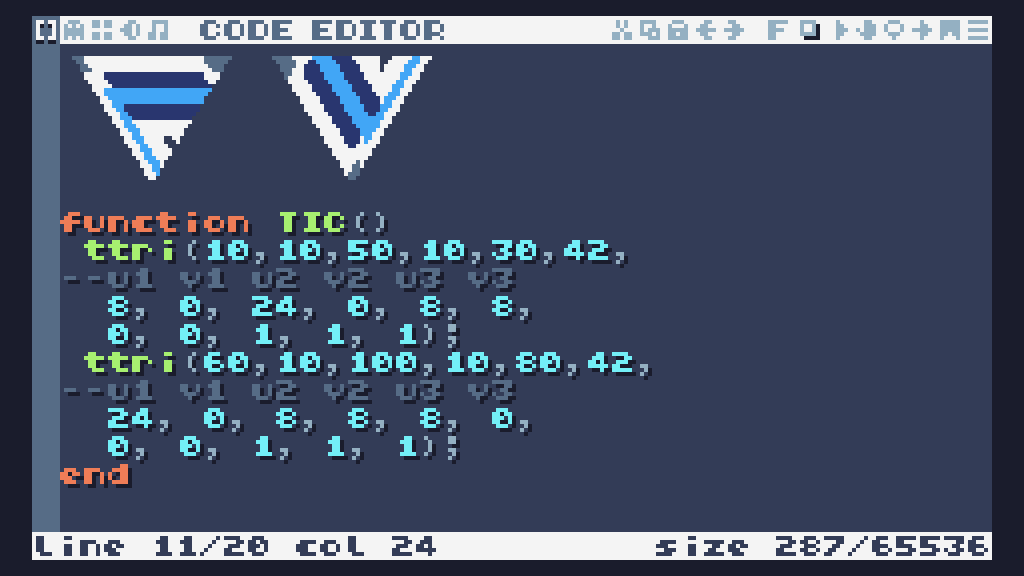 How to rotate a textri() sprite horizontally/vertically · Issue #2169 · nesbox/TIC-80 · GitHub