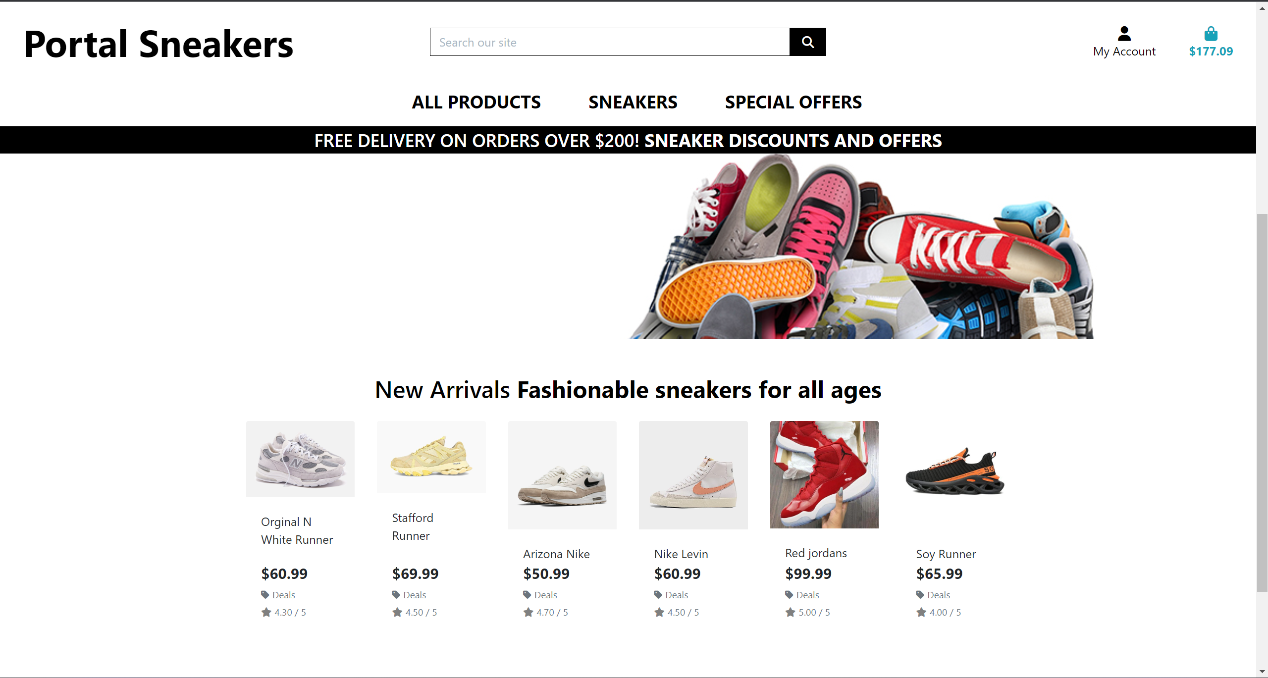 GitHub - Attila-fawal/portal-sneakers