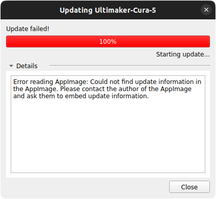 Update Cura using AppImage Update tool · Issue #13182 · Ultimaker/Cura · GitHub