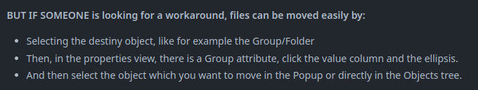 Issue Cannot Movedrag Objects In The Objects Tree · Issue 9392
