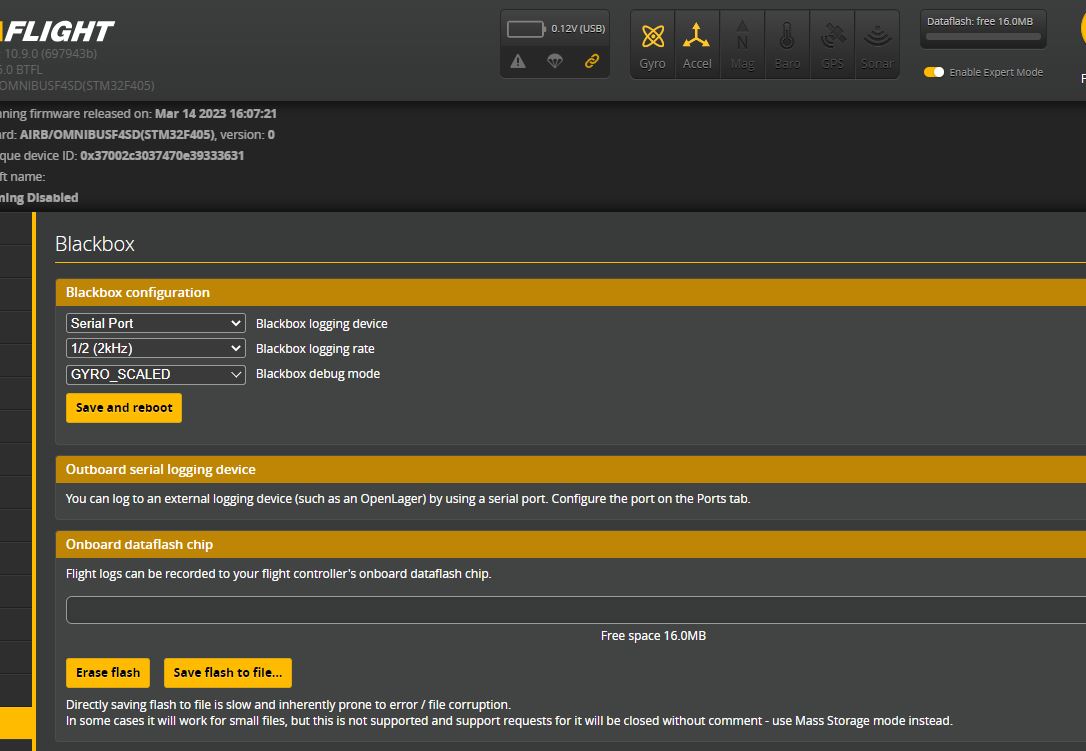 No dataflash chip found, OmnibusF4SD after 4.3.2 through 4.5.0-zulu · Issue #12517 · betaflight ...