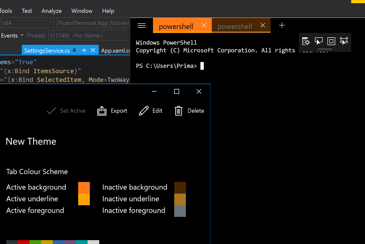 Looking for feedback: Tab-styling per theme · Issue #71 · felixse/FluentTerminal · GitHub
