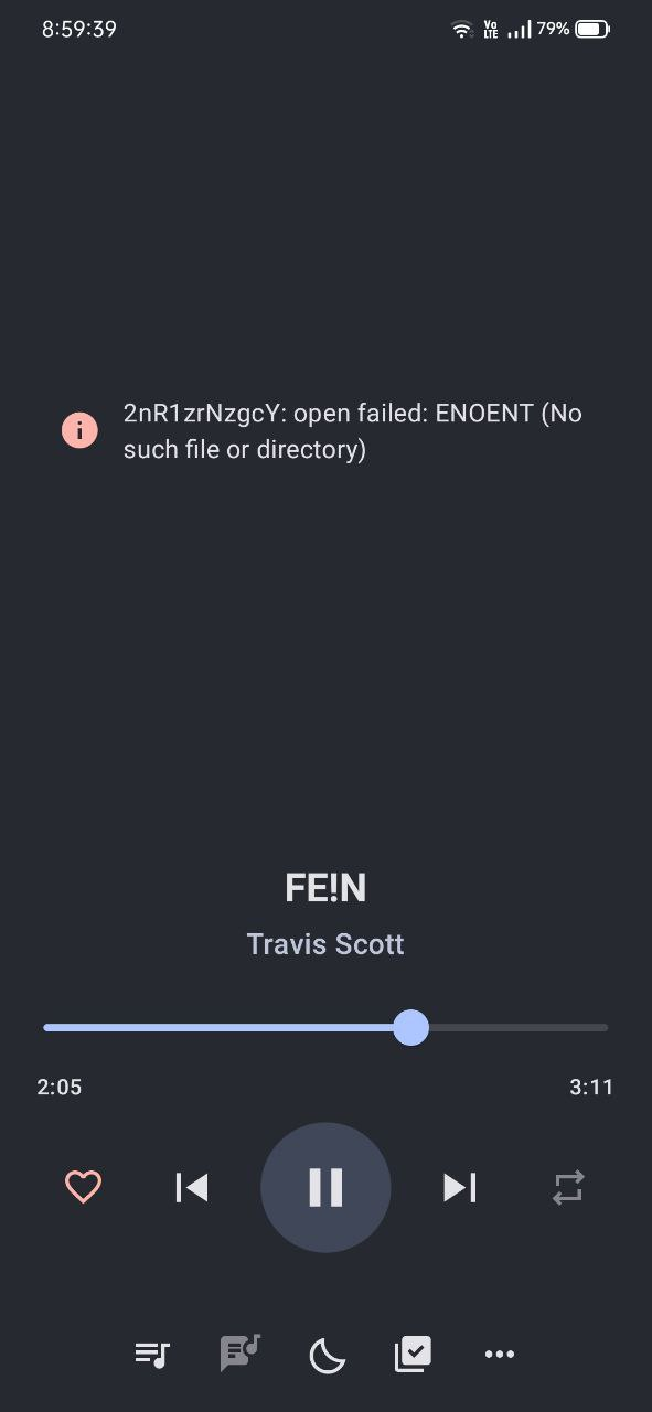 When Playing Song It Shows 2nr1zrnzgcy Open Failed Enoent No Such File Or Directory 