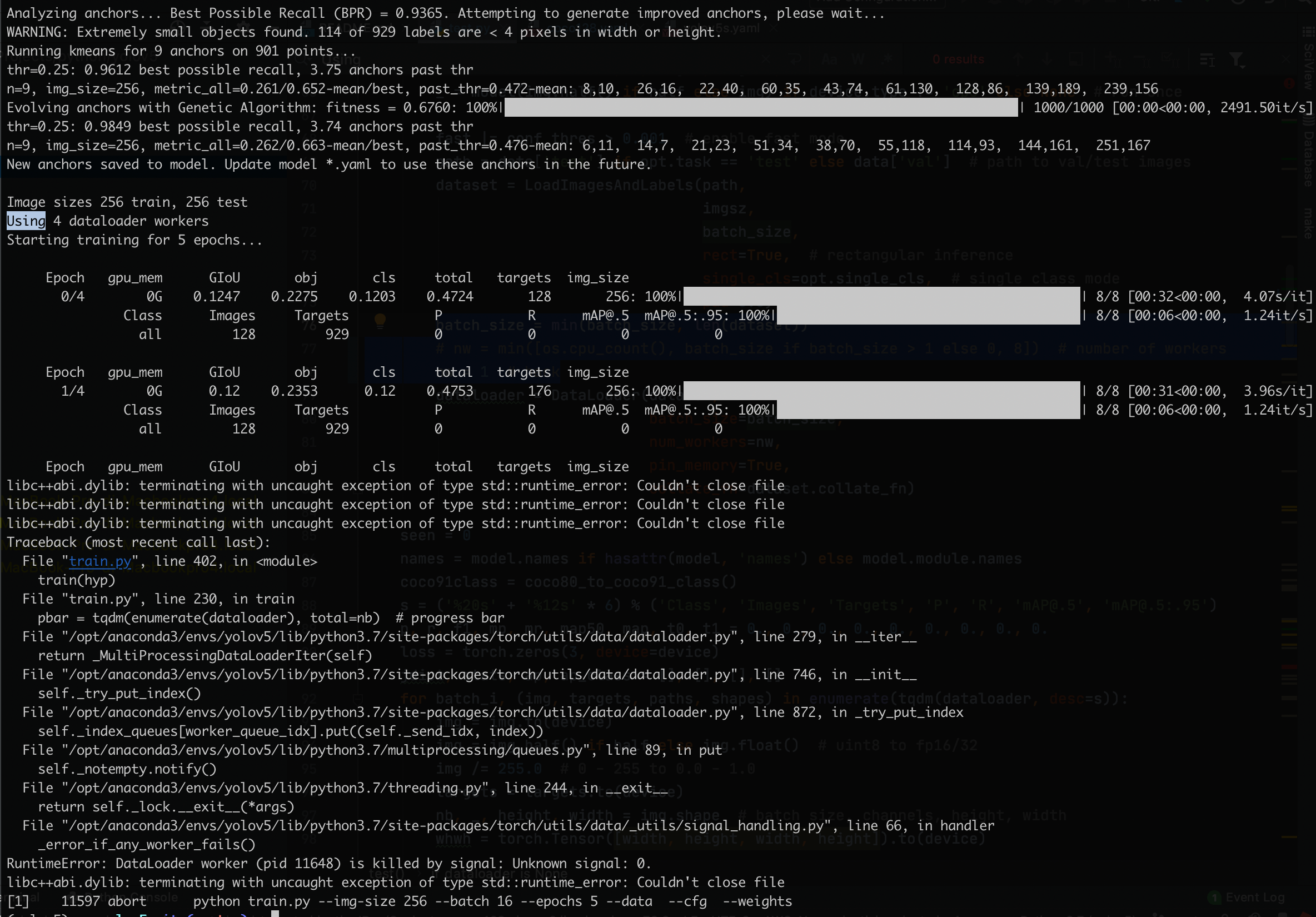 Couldn't close file exception during training · Issue #137 ...