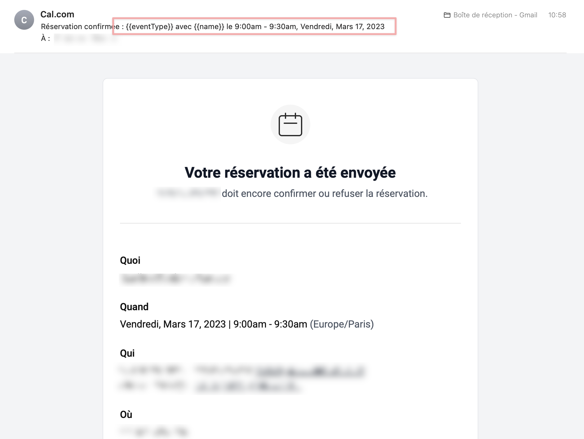 [CAL-1247] Empty variables: {{eventType}} + {{name}} in Email Subject · Issue #7046 · calcom/cal ...