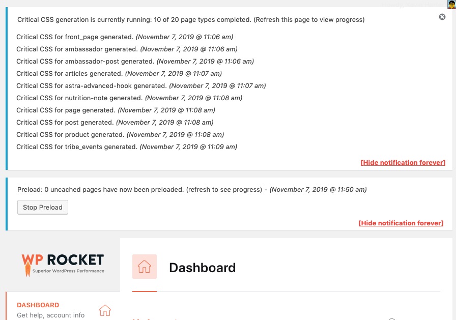 Regenerate Critical Path CSS hangs and prevents cache preload · Issue #2100 · wp-media/wp-rocket ...