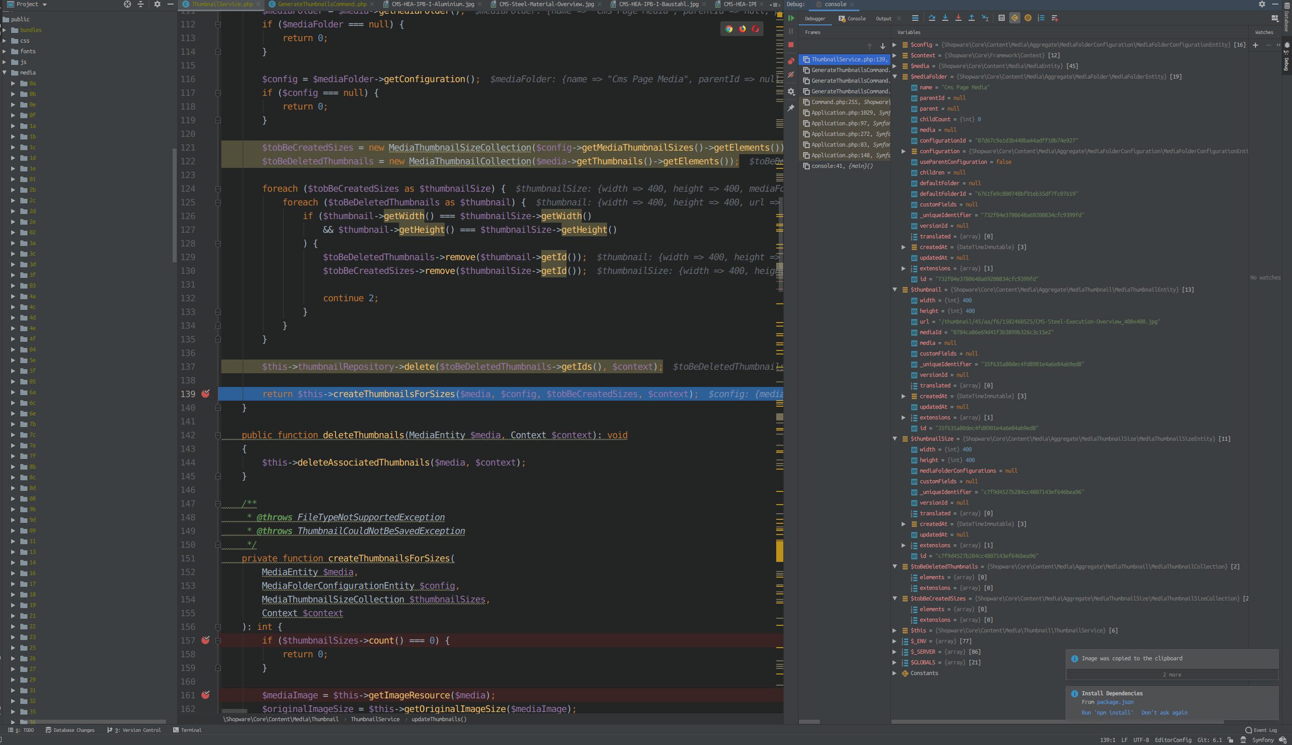 Thumbnails generate command fail · Issue #383 · shopware/shopware · GitHub