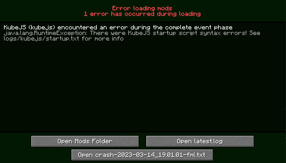 Kubejs Crash Upon Startup Of Atm8 · Issue 1076 · Allthemods Atm 8 · Github