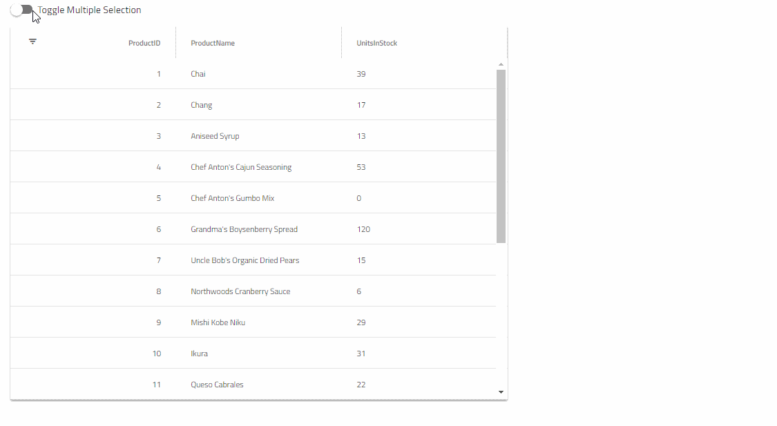 Header checkbox is not updated after deselect and select a filtered-in ...